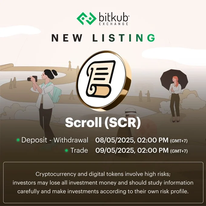 Scroll ($SCR) Token Set to Launch on Bitkub Exchange on May 9, 2025 – Bitrabo